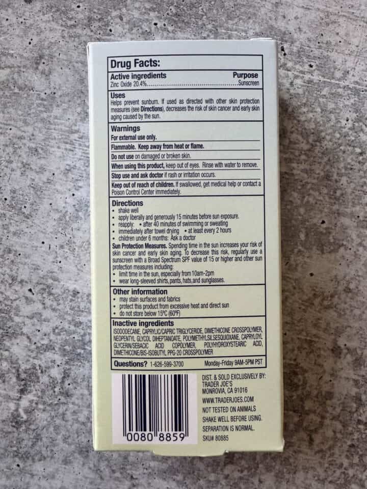 Trader Joe’s Daily Facial Mineral Sunscreen SPF 40 review - Trader Eats