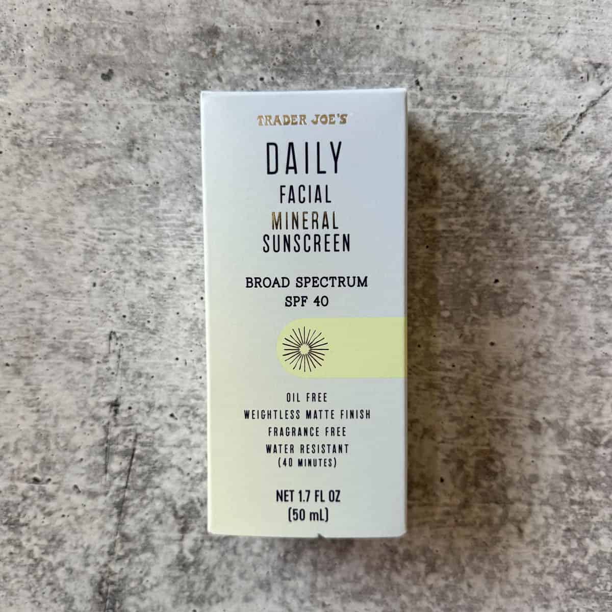 Trader Joe’s Daily Facial Mineral Sunscreen SPF 40 review - Trader Eats